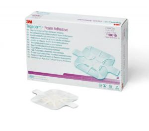 3M Tegaderm High Performance Foam Adhesive Dressing, Square, 3.5"x3.5 ...